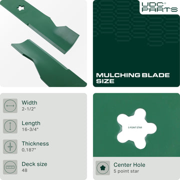 Lawn Mower Blade Size Chart & Cross Reference | UDC Parts